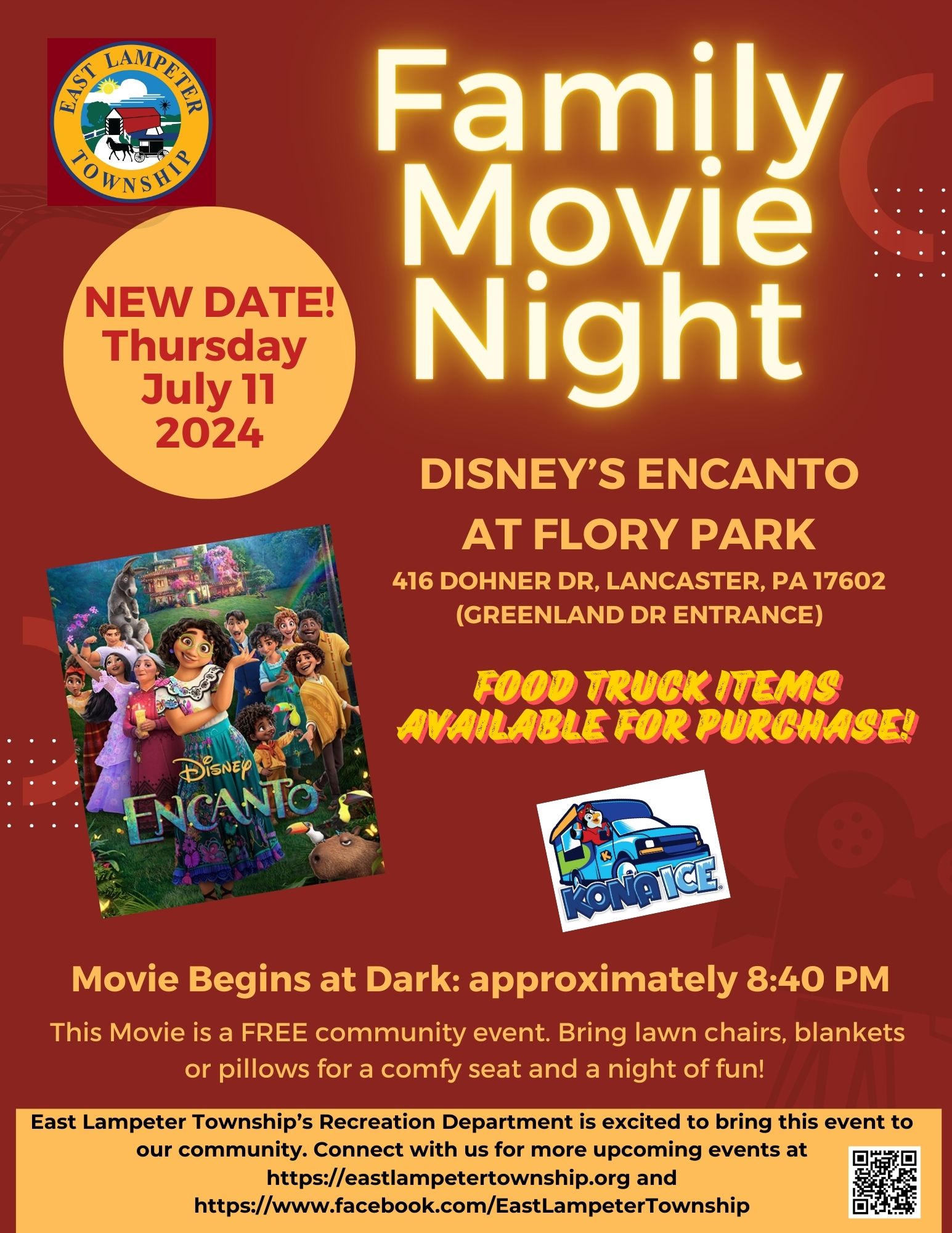Family Movie Night – Encanto at Flory Park – RESCHEDULED FOR JULY 11 ...
